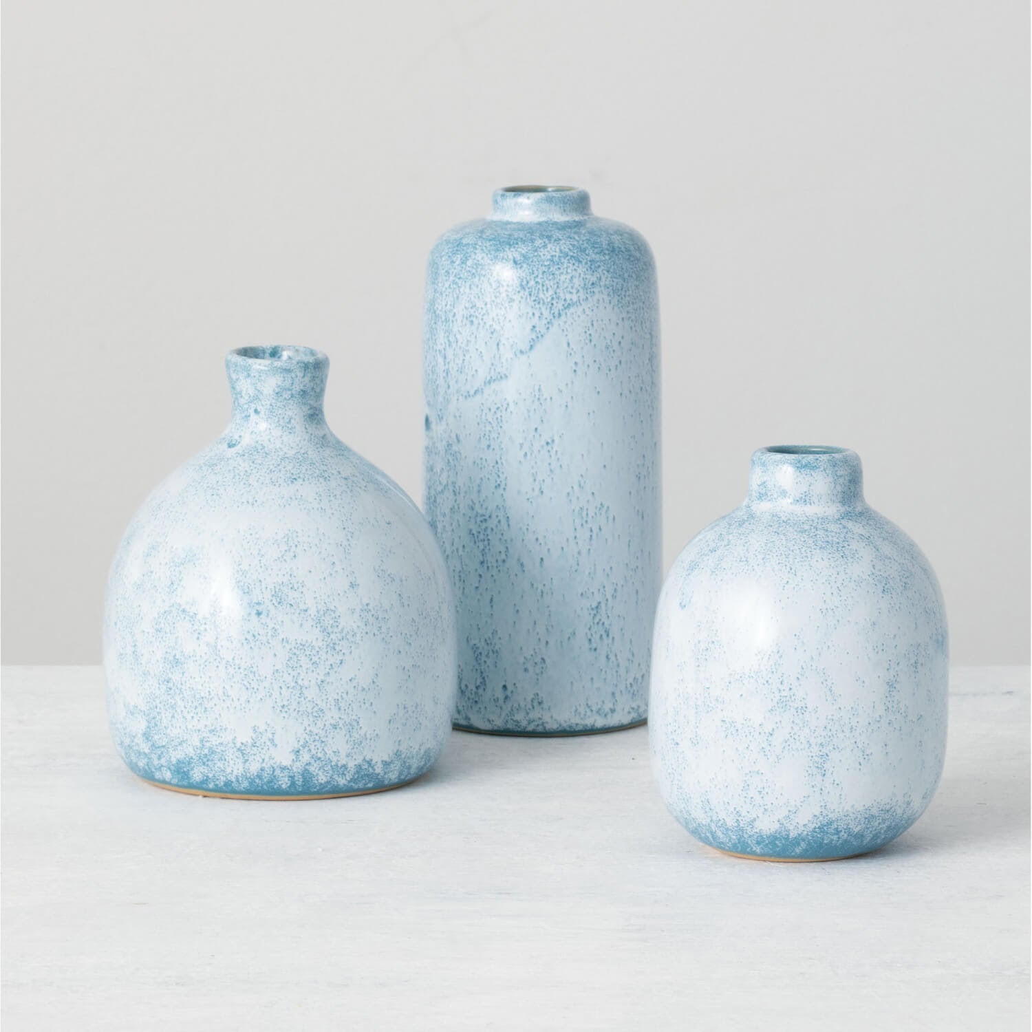 Whitewashed Blue Vase | Painted Pieces